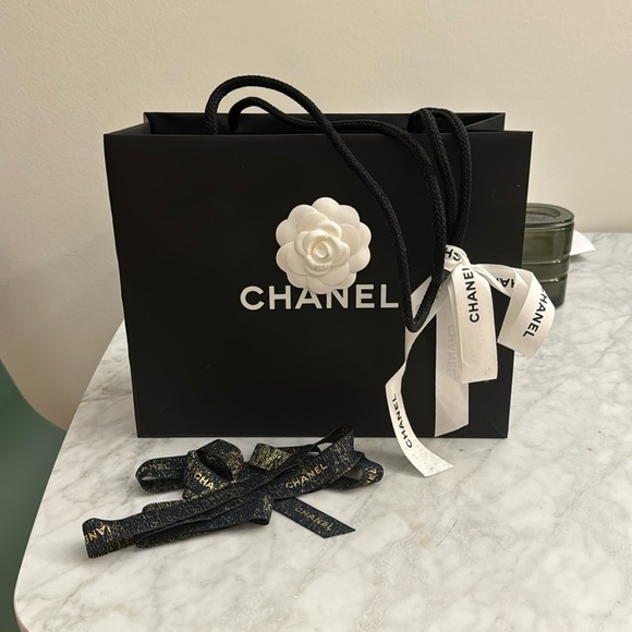 CHANEL | Accessories | Chanel Shopping Bag And Ribbons New 223 With ...